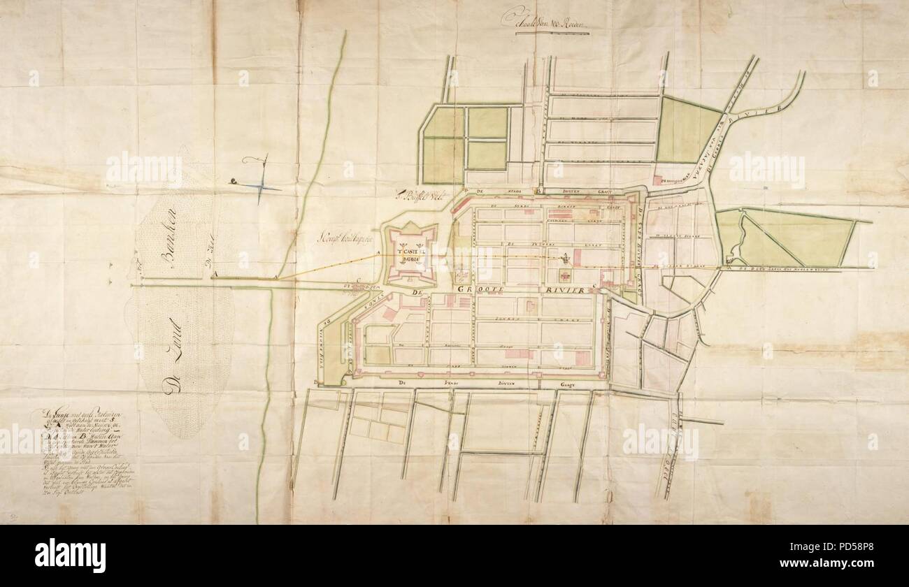 Map of the city of Batavia Stock Photo - Alamy