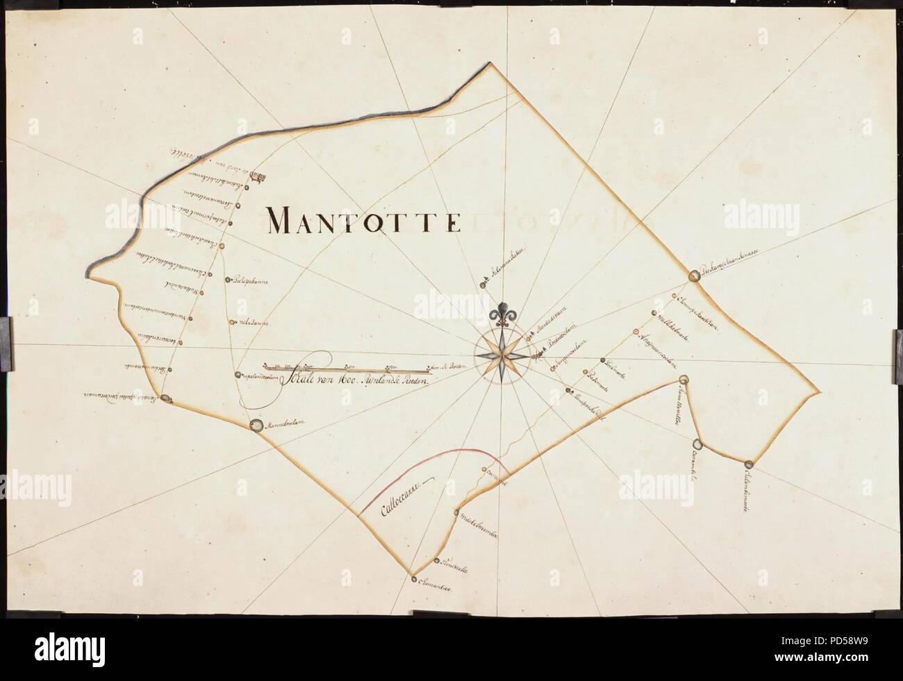 Map of the parish around Mantotte Stock Photo - Alamy