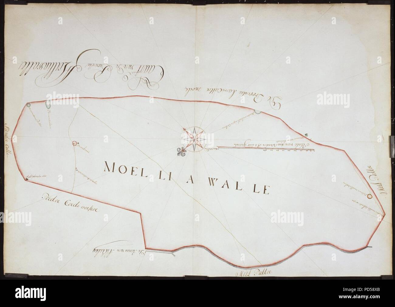 Map of Moeliawalle near Moelipattoe Stock Photo - Alamy