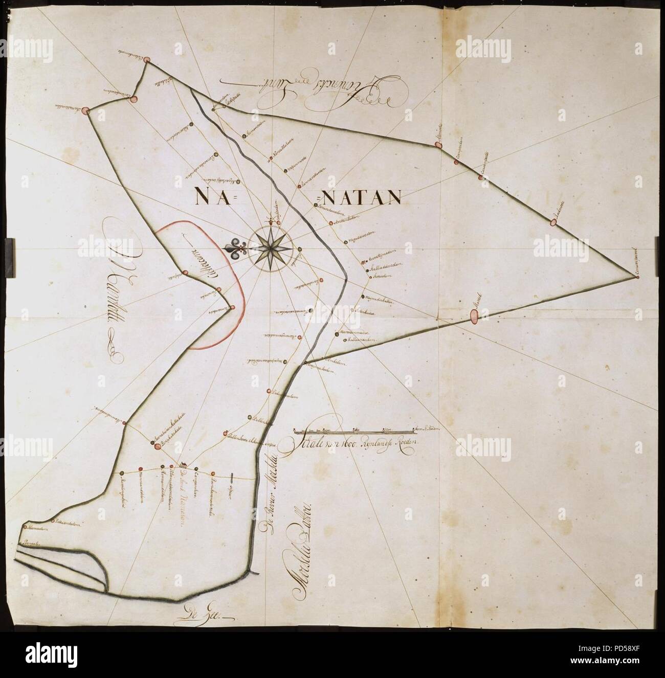 Map of the Nanatan diocese Stock Photo - Alamy