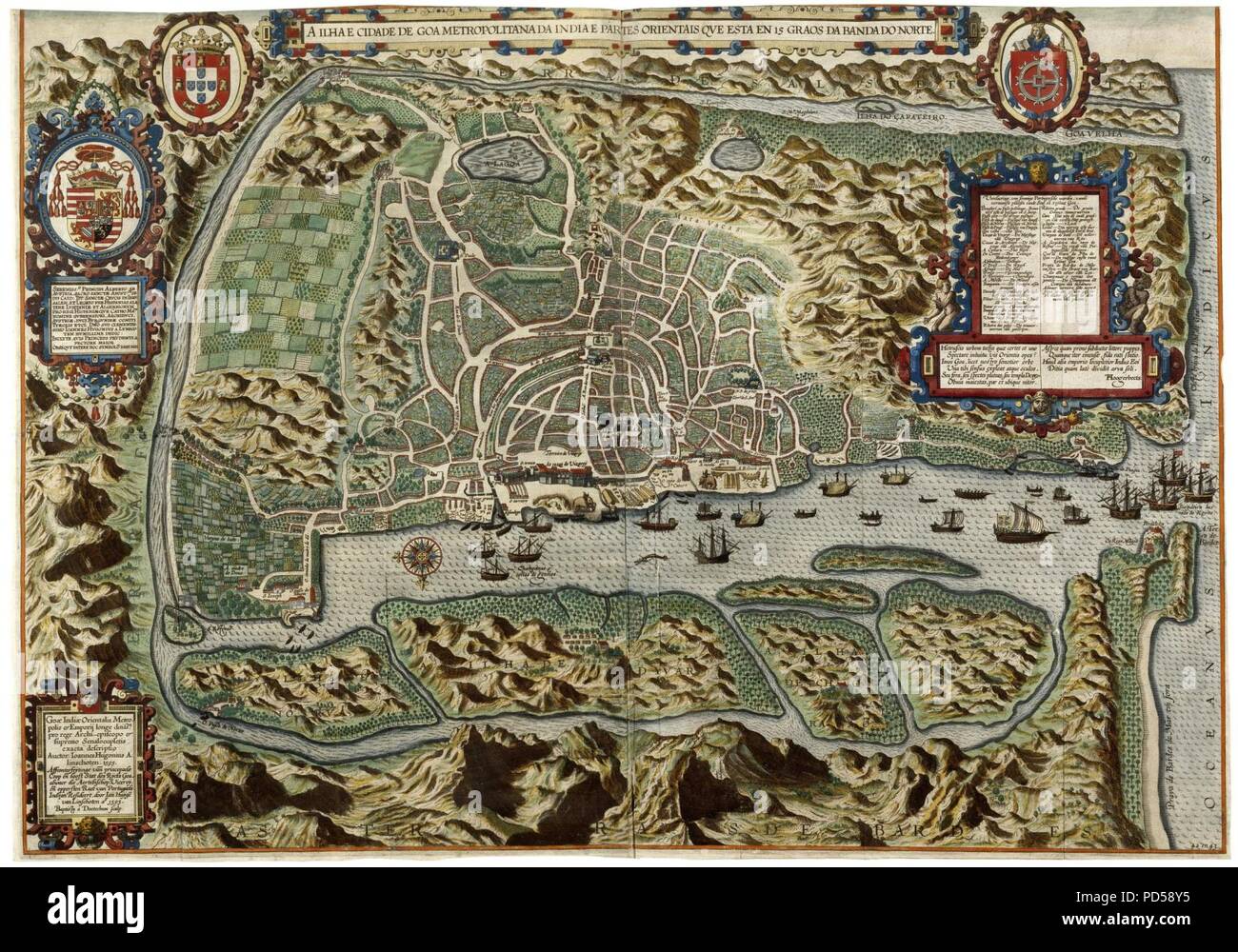 Bird's eye view of the city of Goa Stock Photo - Alamy