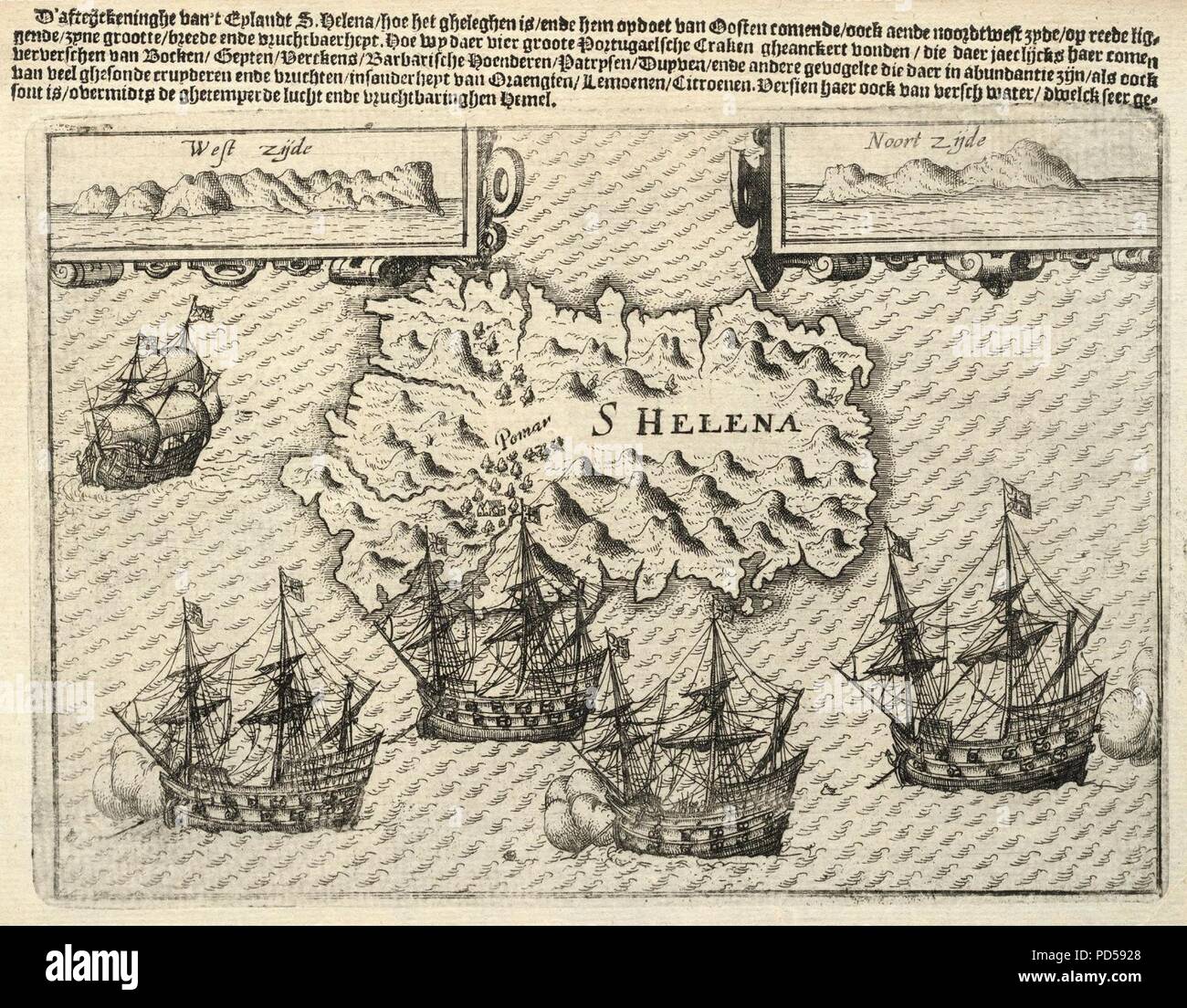 Map of the island of St Helena Stock Photo - Alamy