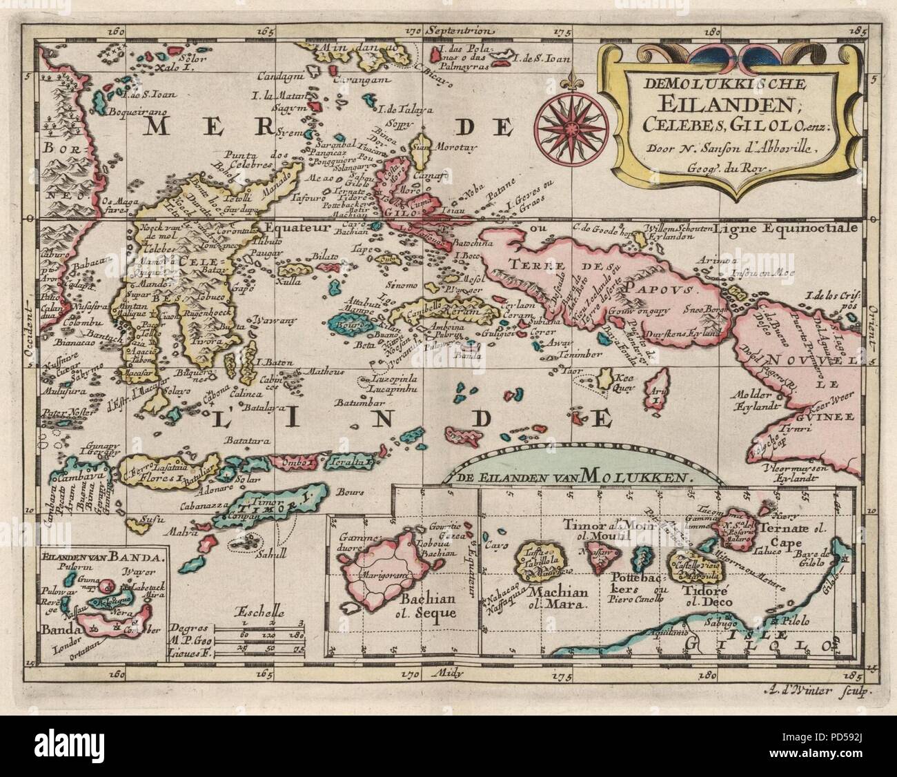 Map of the Moluccas Stock Photo - Alamy