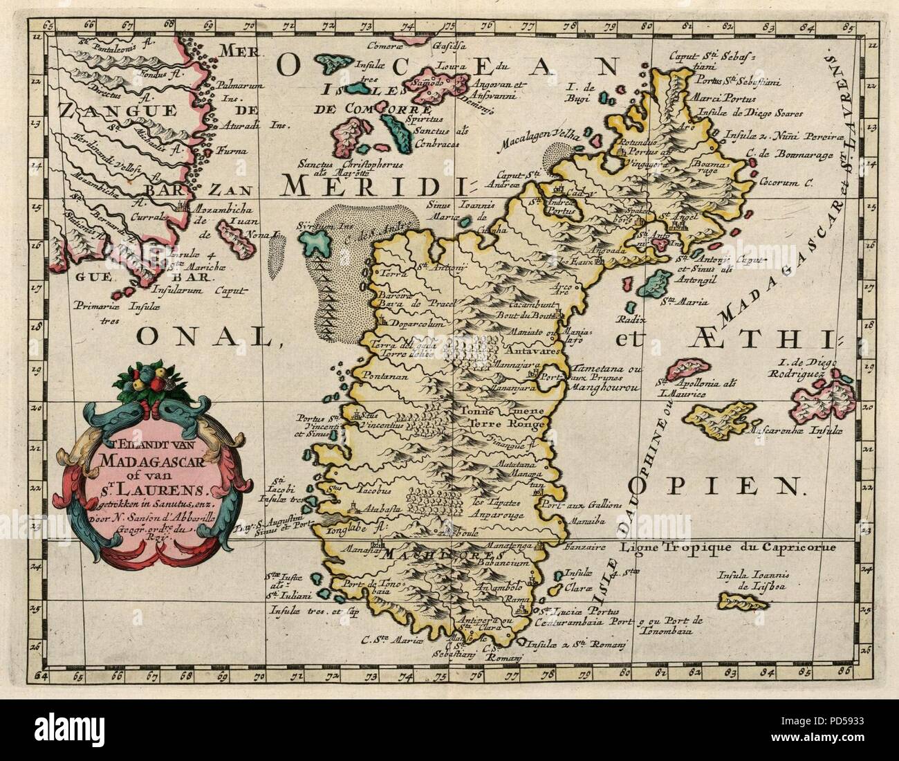 Map of Madagascar Stock Photo - Alamy