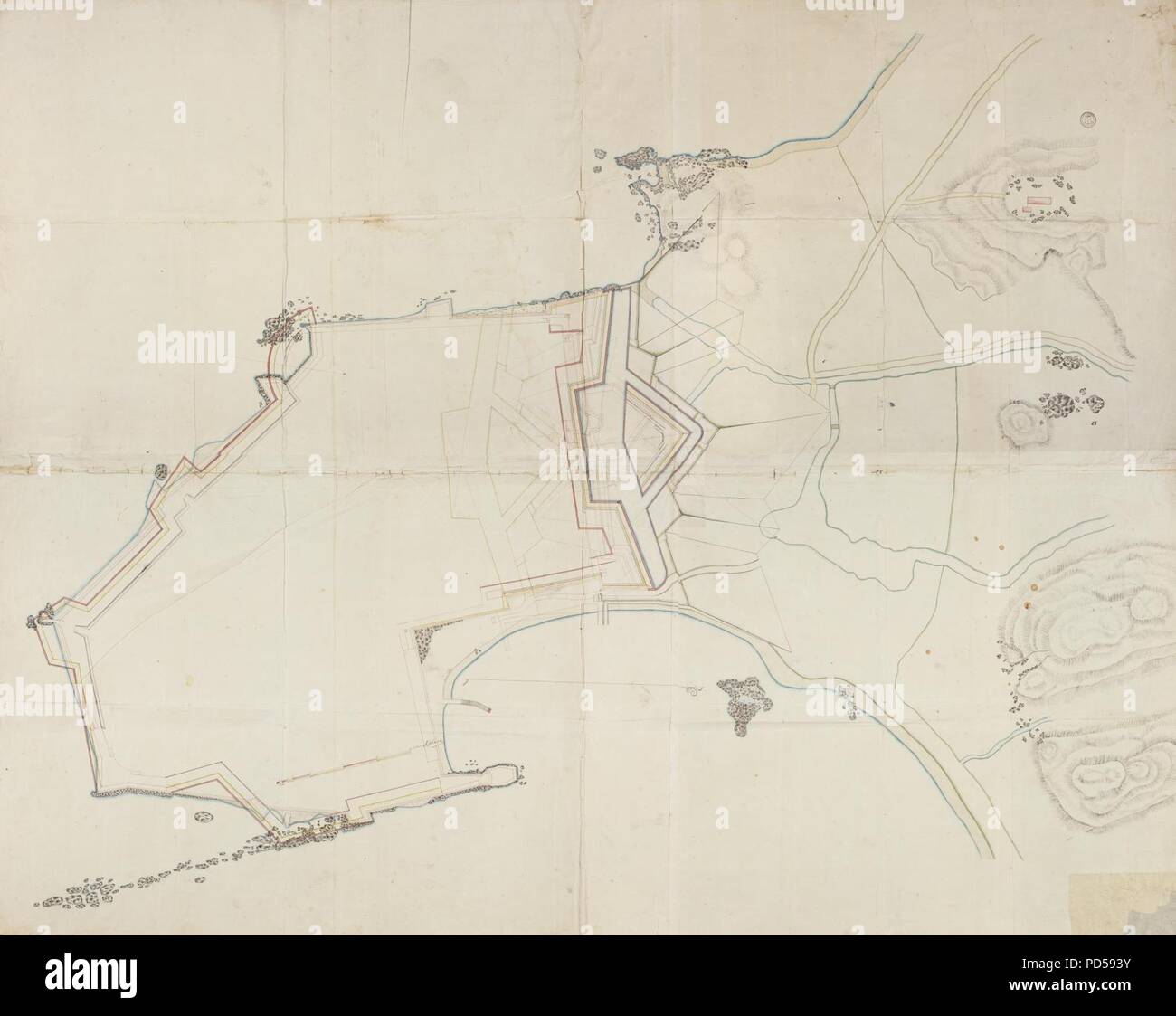 Map of the fort at Galle Stock Photo - Alamy