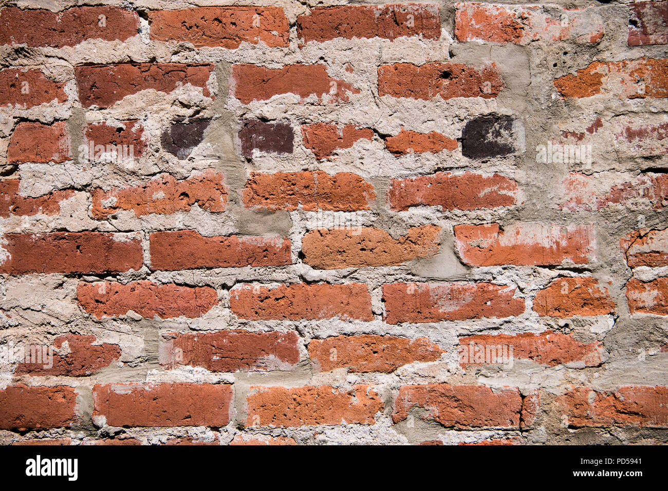 Background texture of old red bricks Stock Photo - Alamy