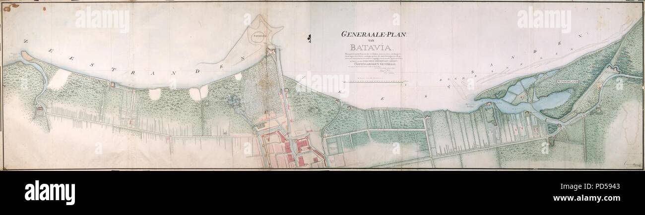 Map of Batavia and environs Stock Photo - Alamy