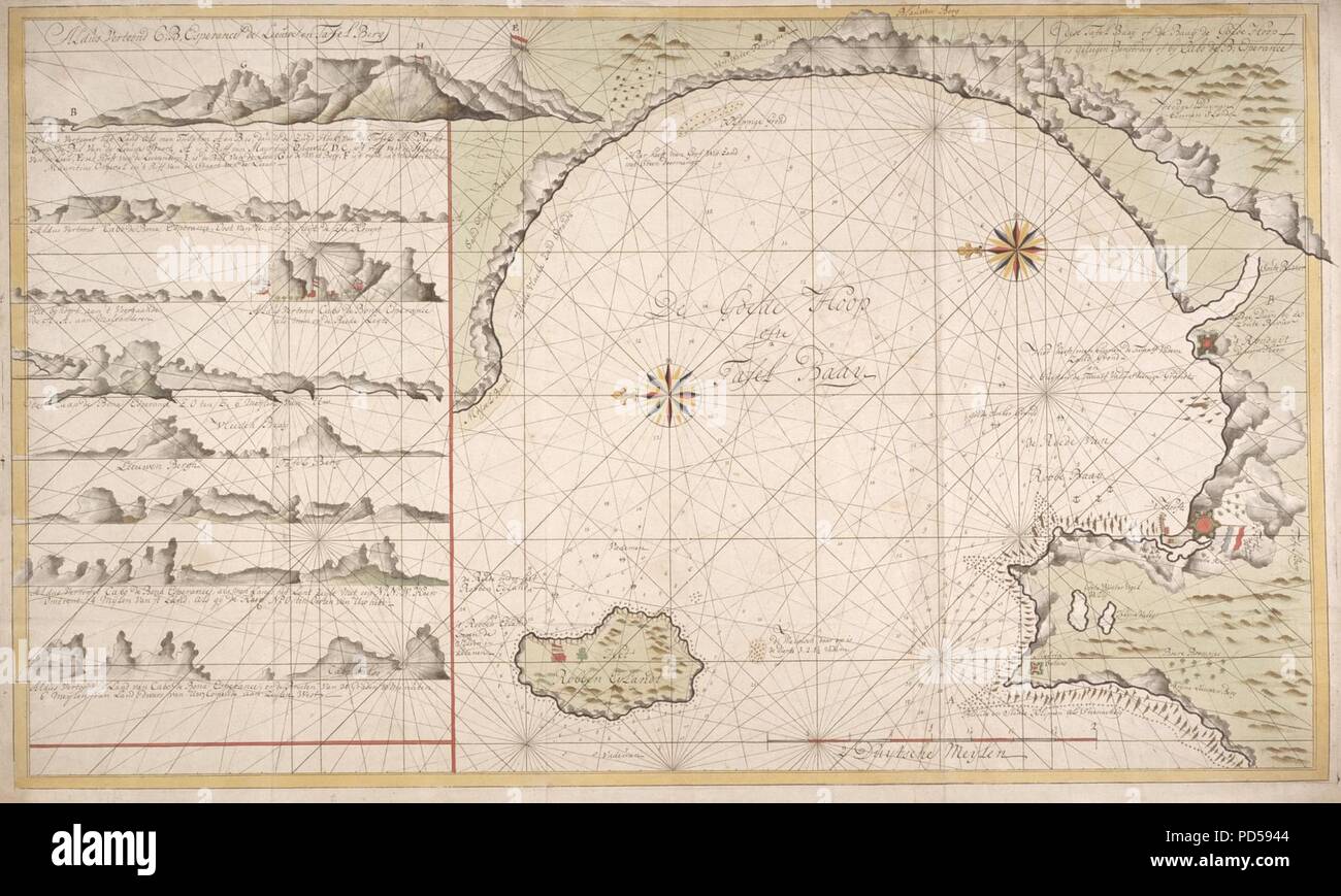 Map of Table Bay Stock Photo - Alamy