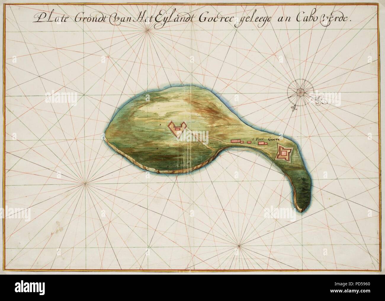 Map of the island of Goeree Stock Photo - Alamy