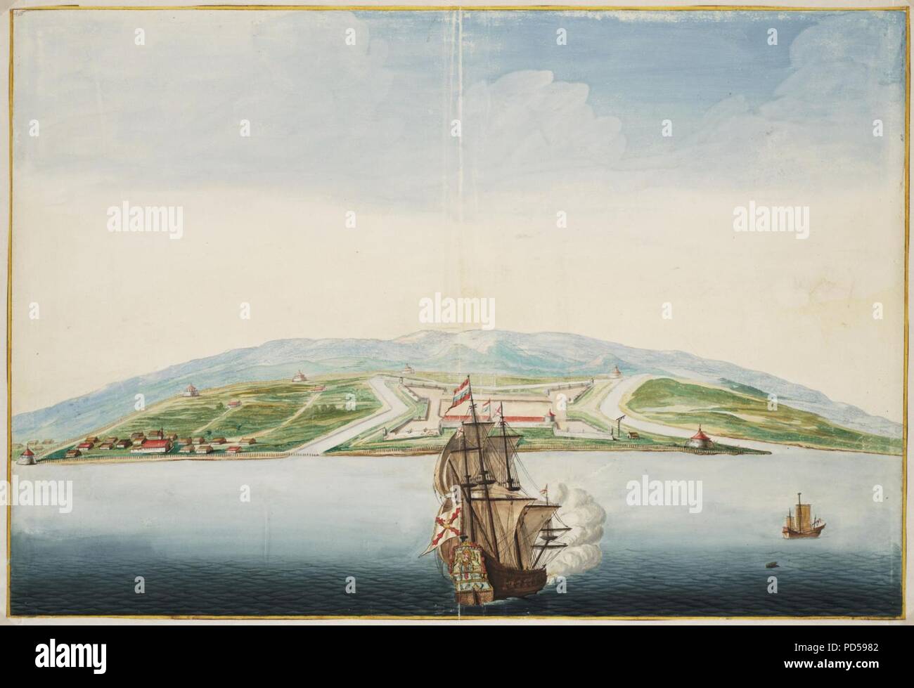 View of unidentified fort Stock Photo - Alamy