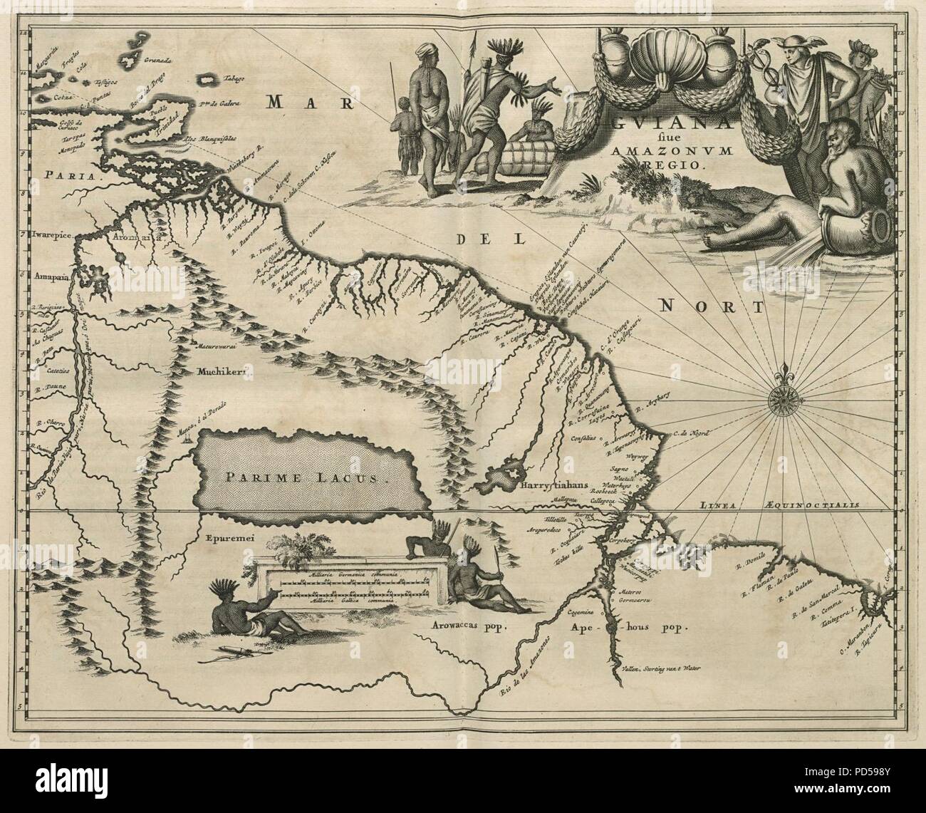 Map of Guiana Stock Photo - Alamy