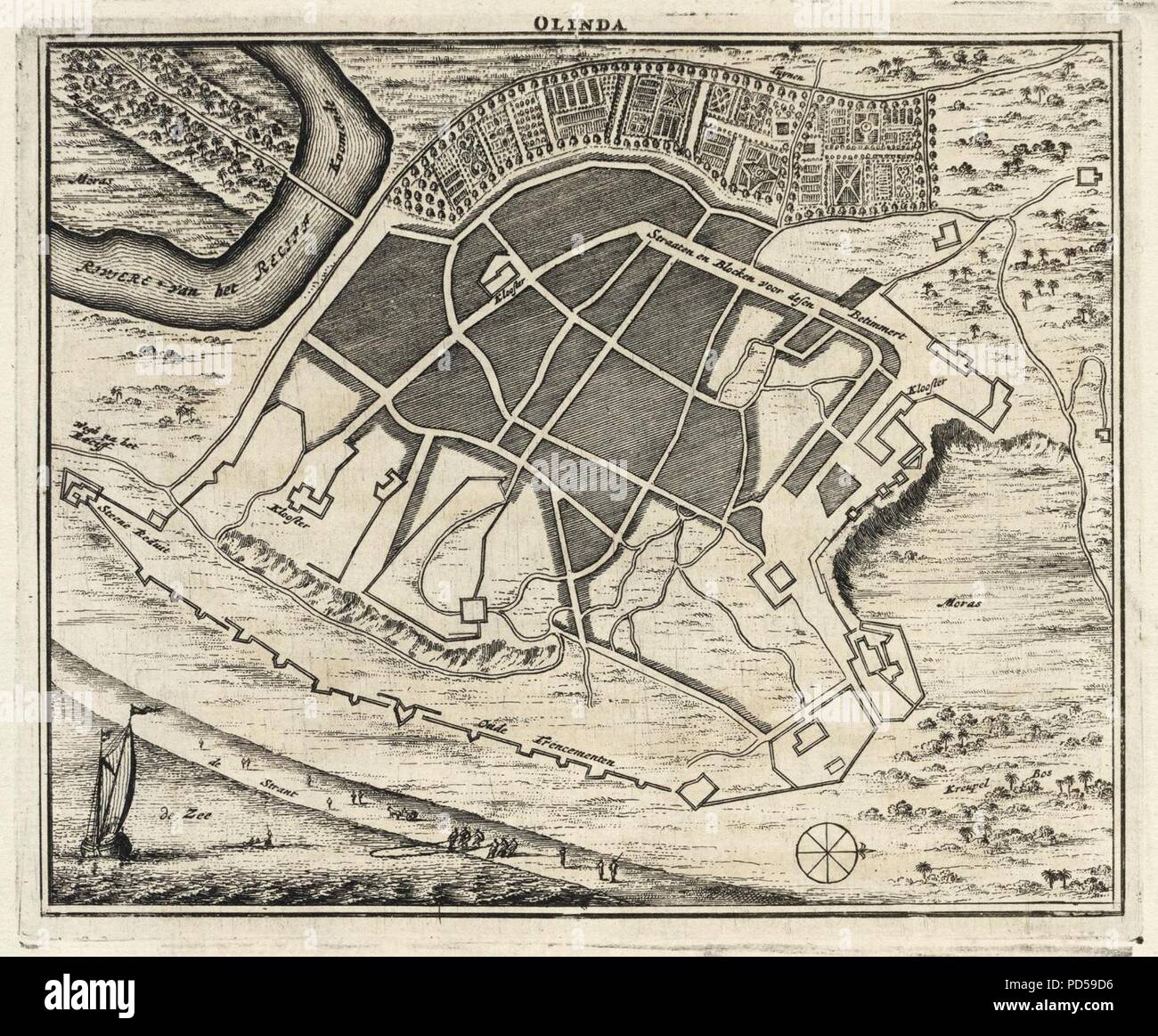 Map of Olinda Stock Photo - Alamy