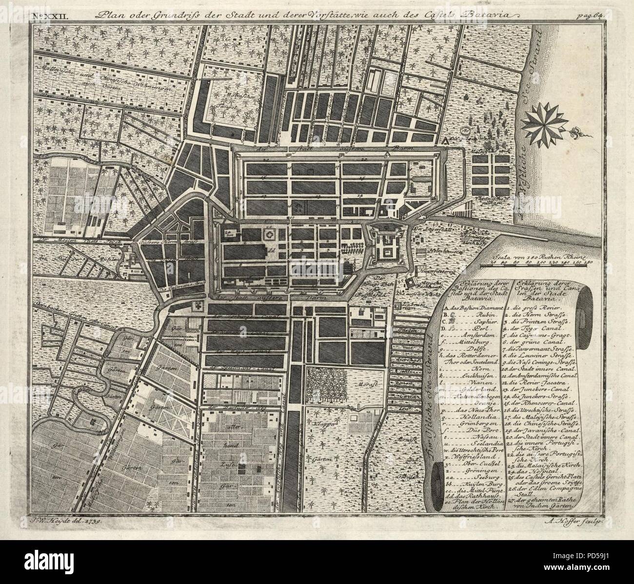 Map of Batavia Stock Photo - Alamy