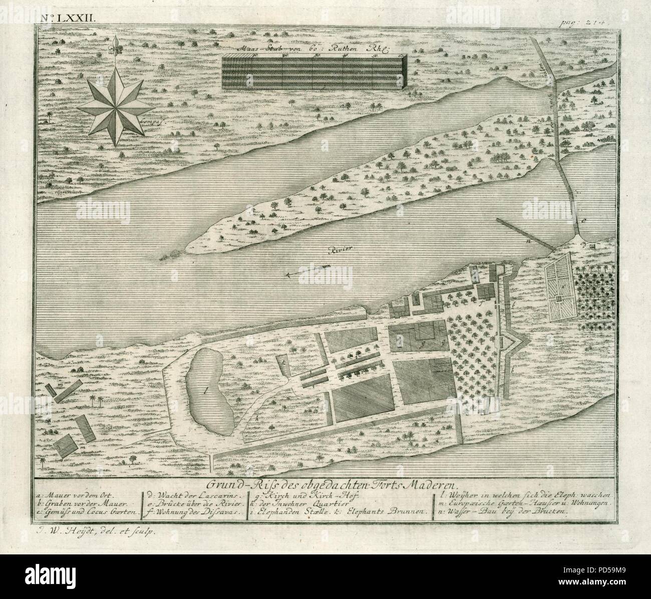 Map of Fort Matara Stock Photo - Alamy