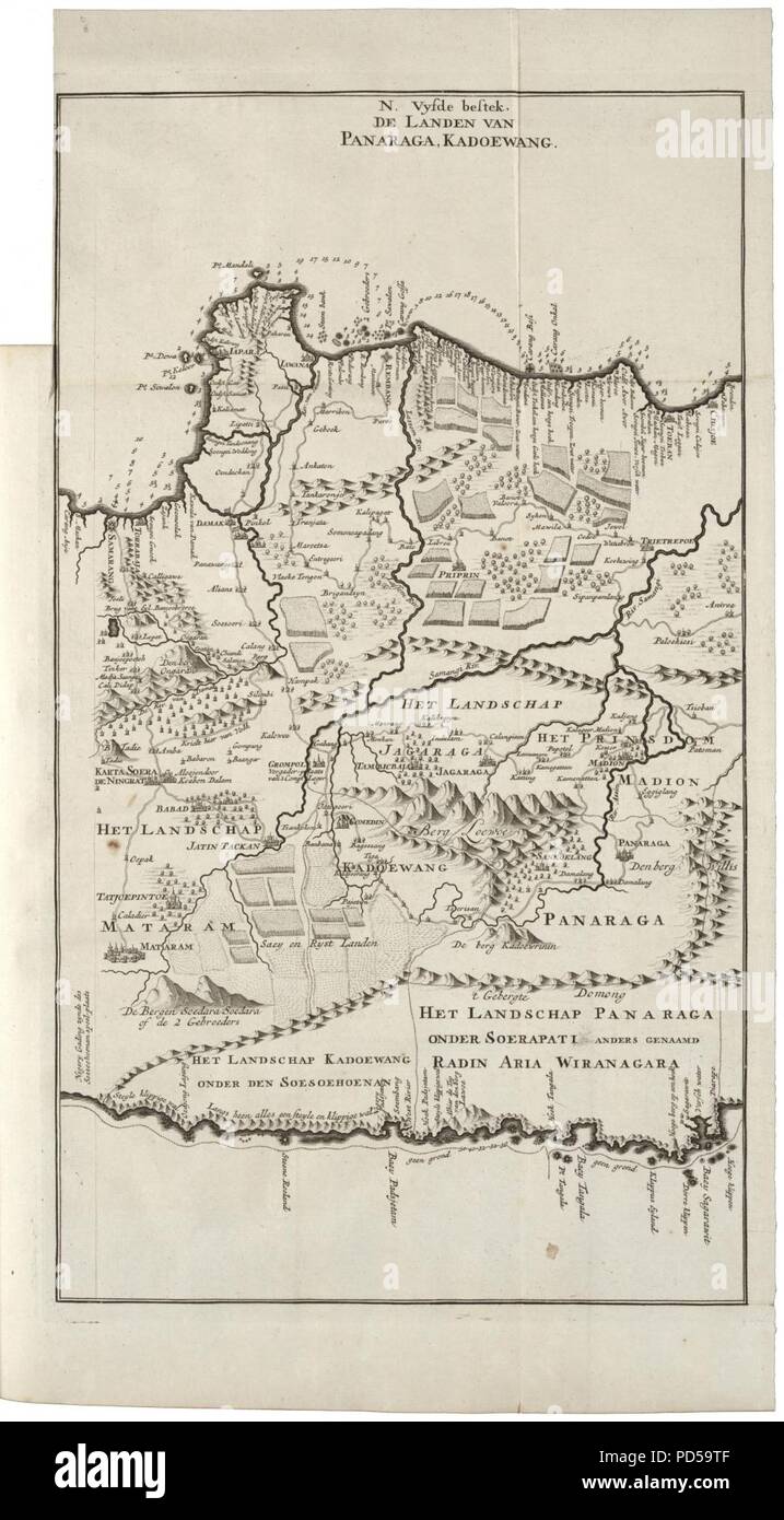 Map of part of the island of Java Stock Photo - Alamy