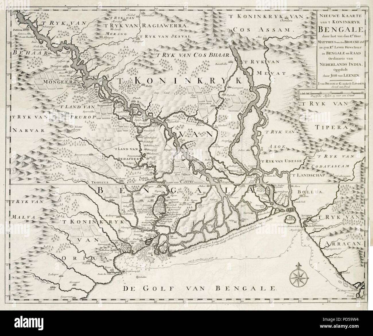 Map of Bengal Stock Photo - Alamy