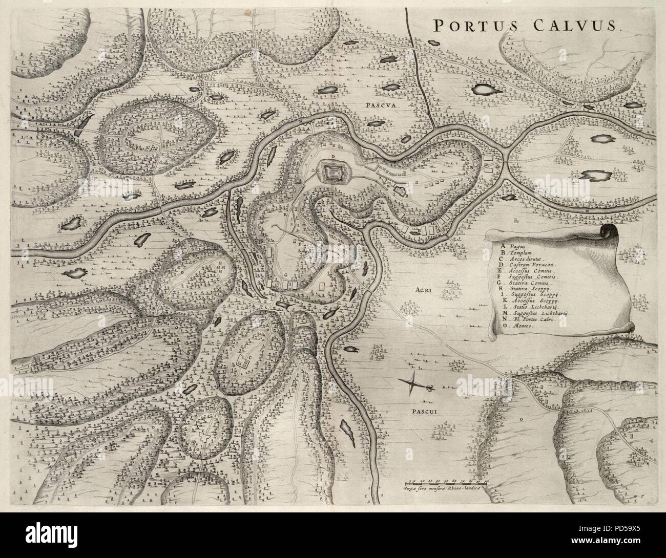 Map of Porto Calvo and environs Stock Photo - Alamy