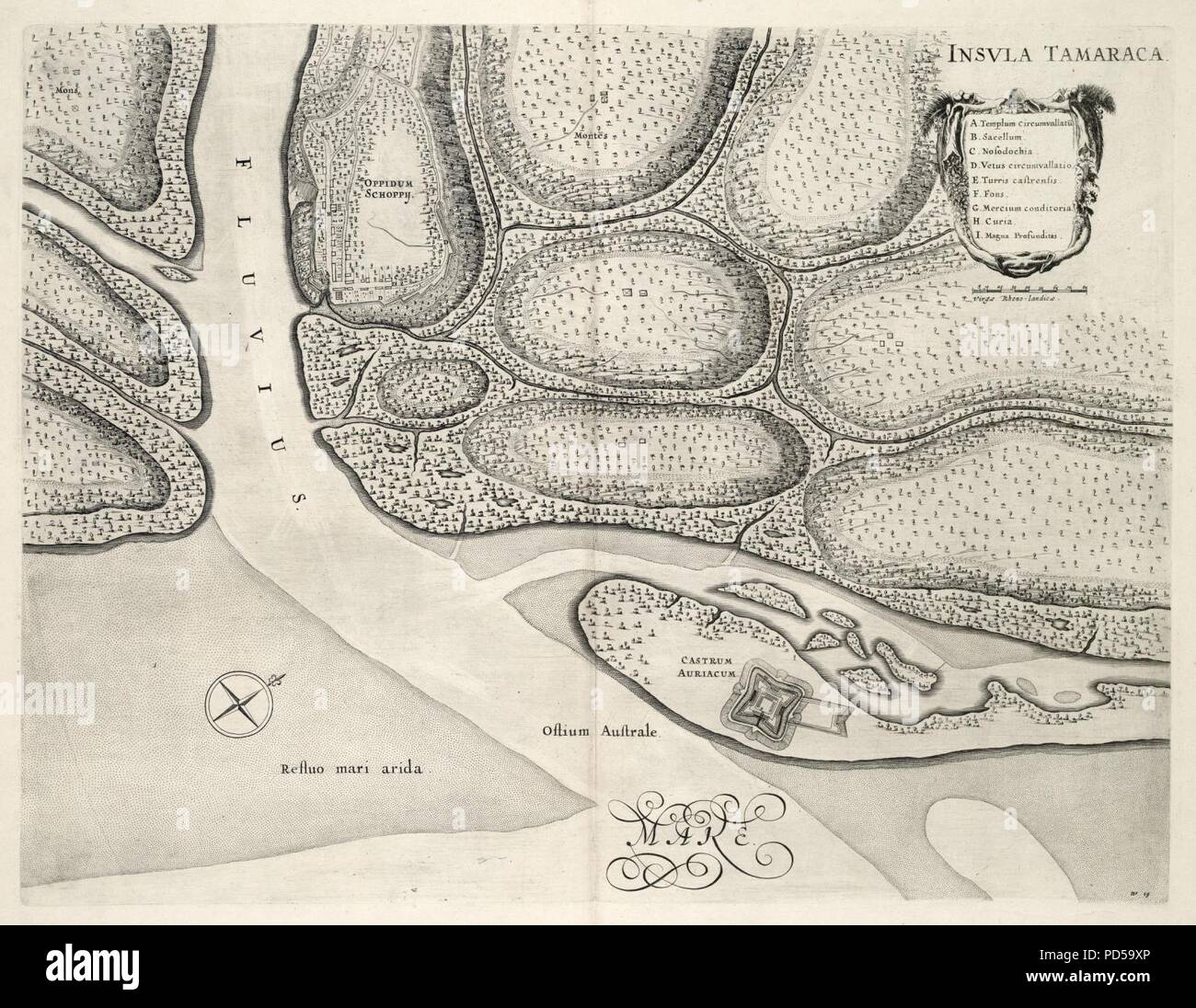Map of the island of Tamaraca Stock Photo - Alamy