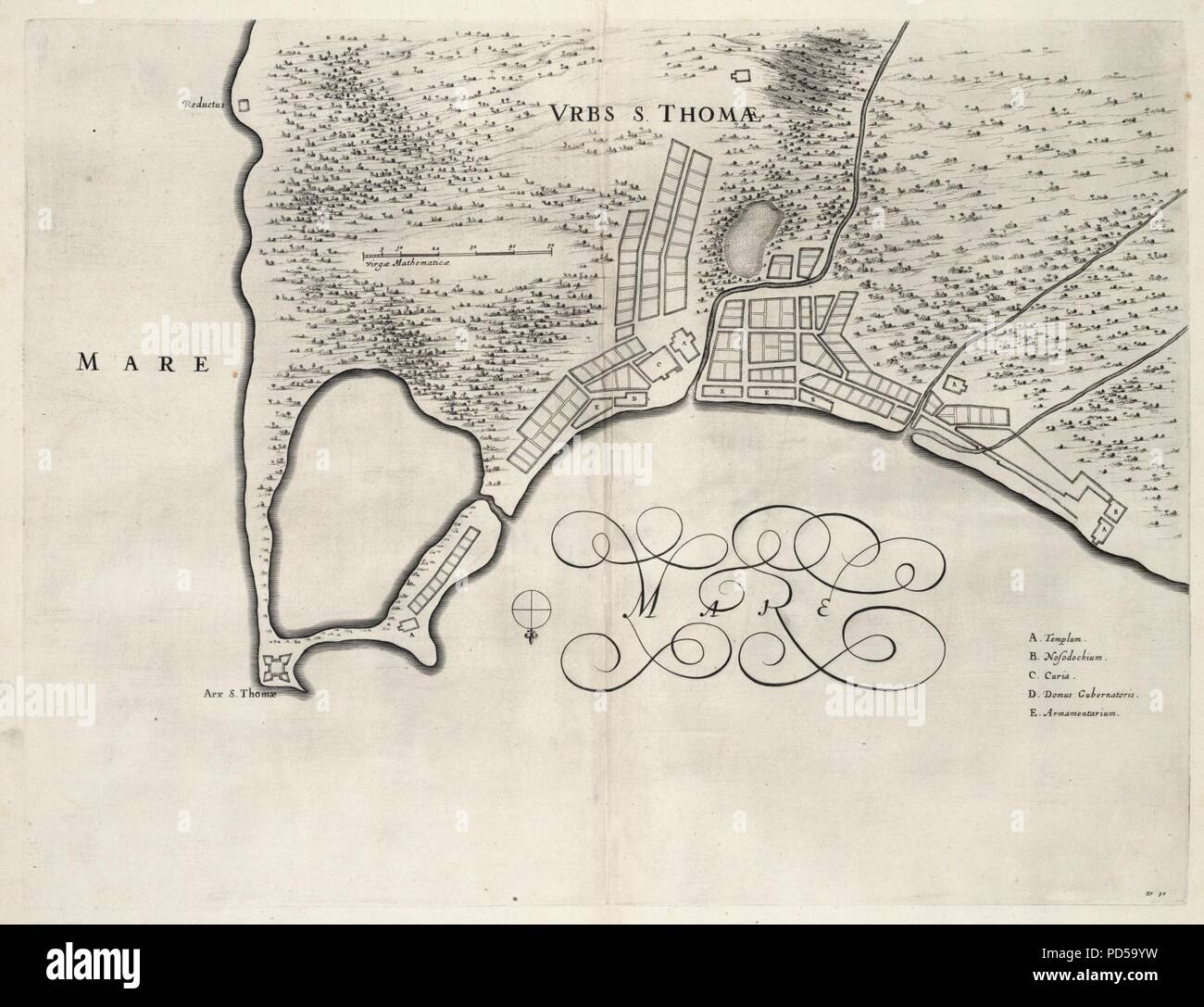 Map of the city of S. Thomé Stock Photo - Alamy