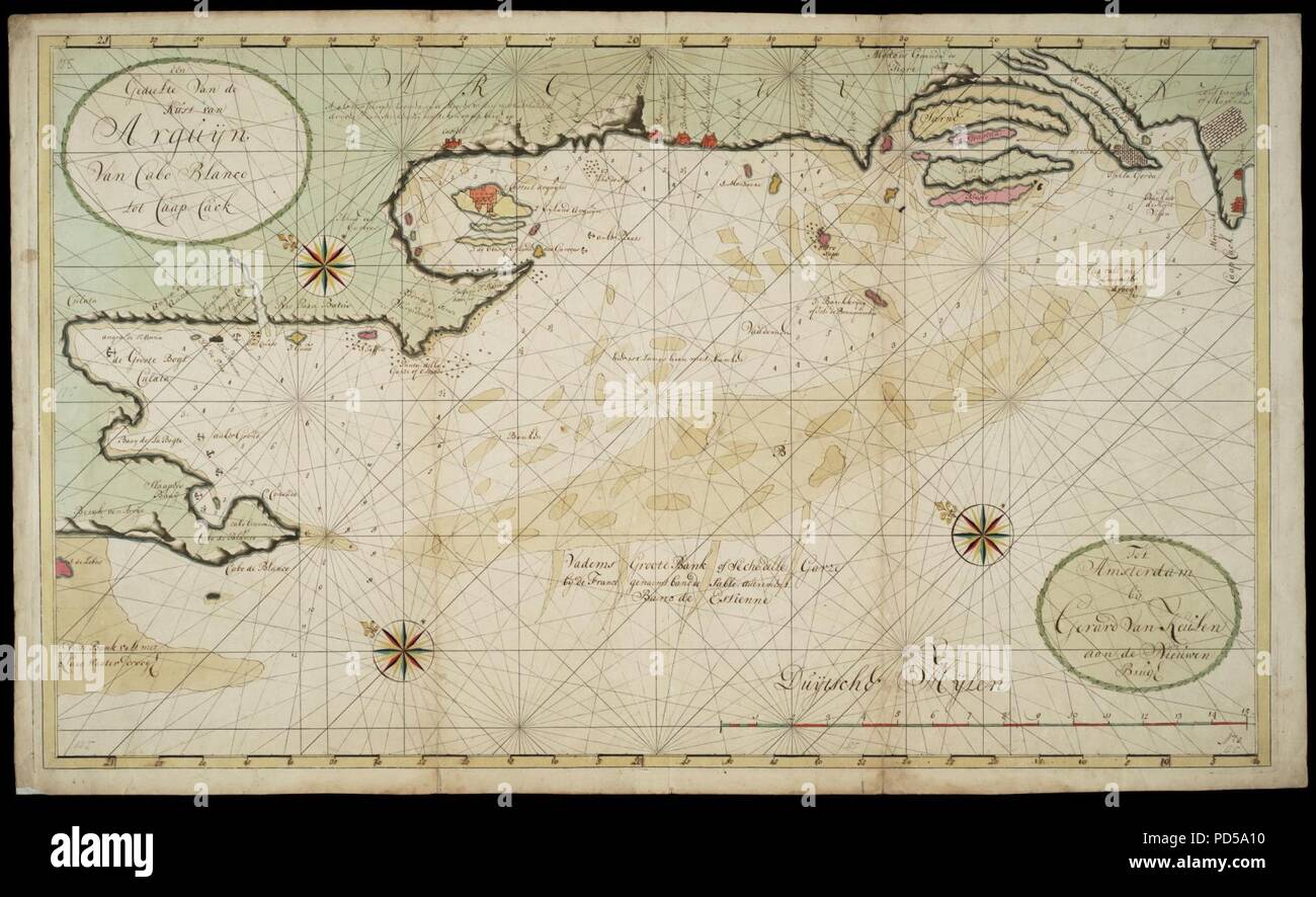 Map of Arguin and environs, west coast of Africa Stock Photo - Alamy