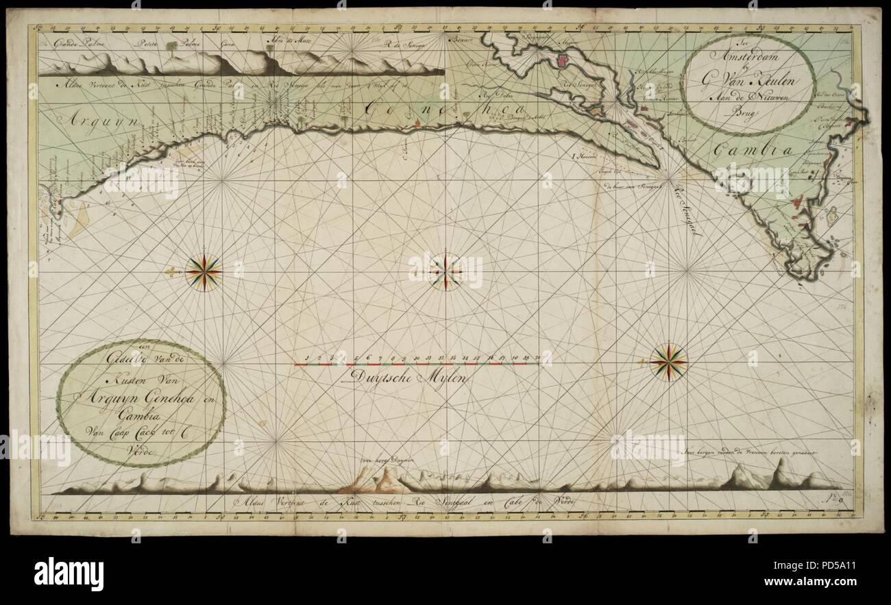 Map of the west coast of Africa, Senegal Stock Photo - Alamy