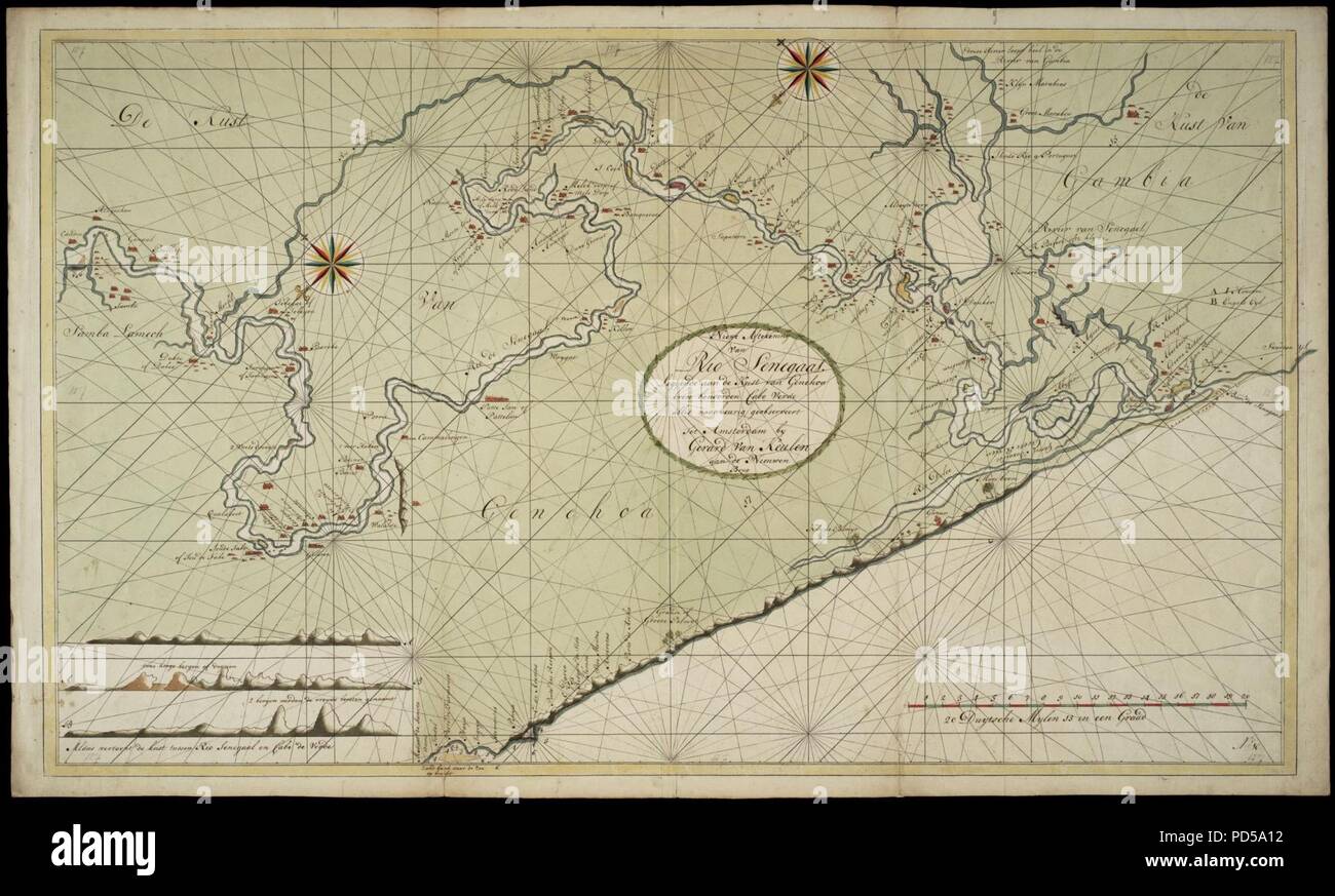 Map of the west coast of Africa, Senegal Stock Photo - Alamy