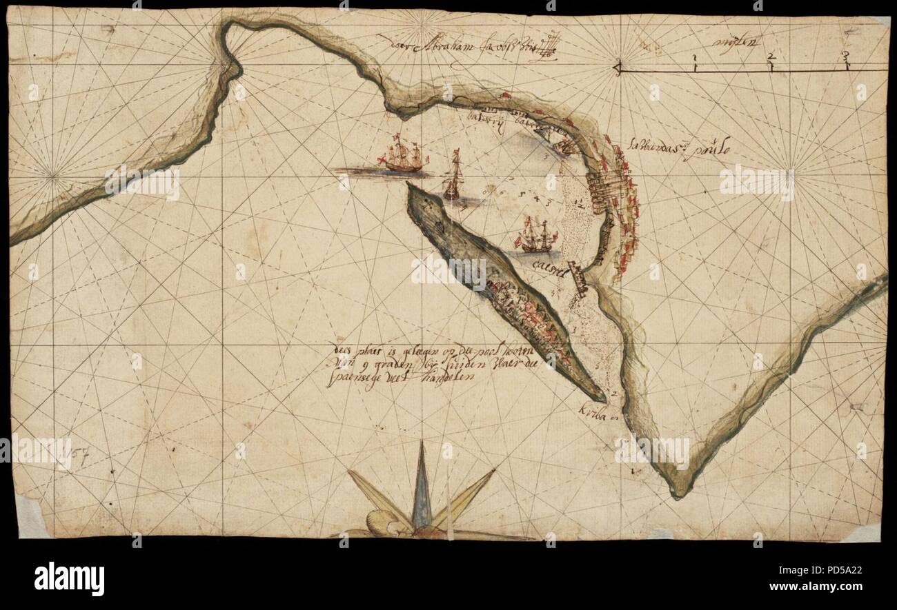 Map of the bay of Luanda Stock Photo - Alamy