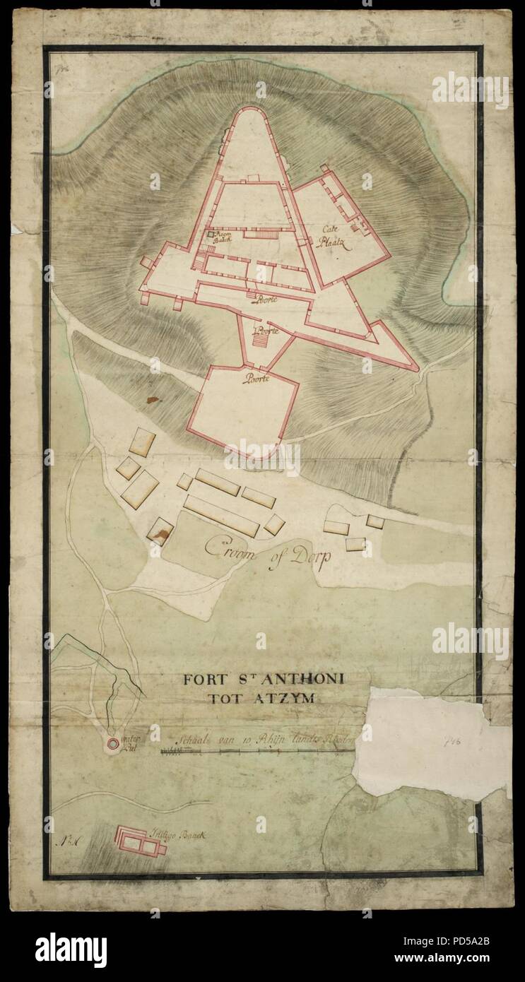 Floor plan of Fort St. Antonie at Axim Stock Photo - Alamy