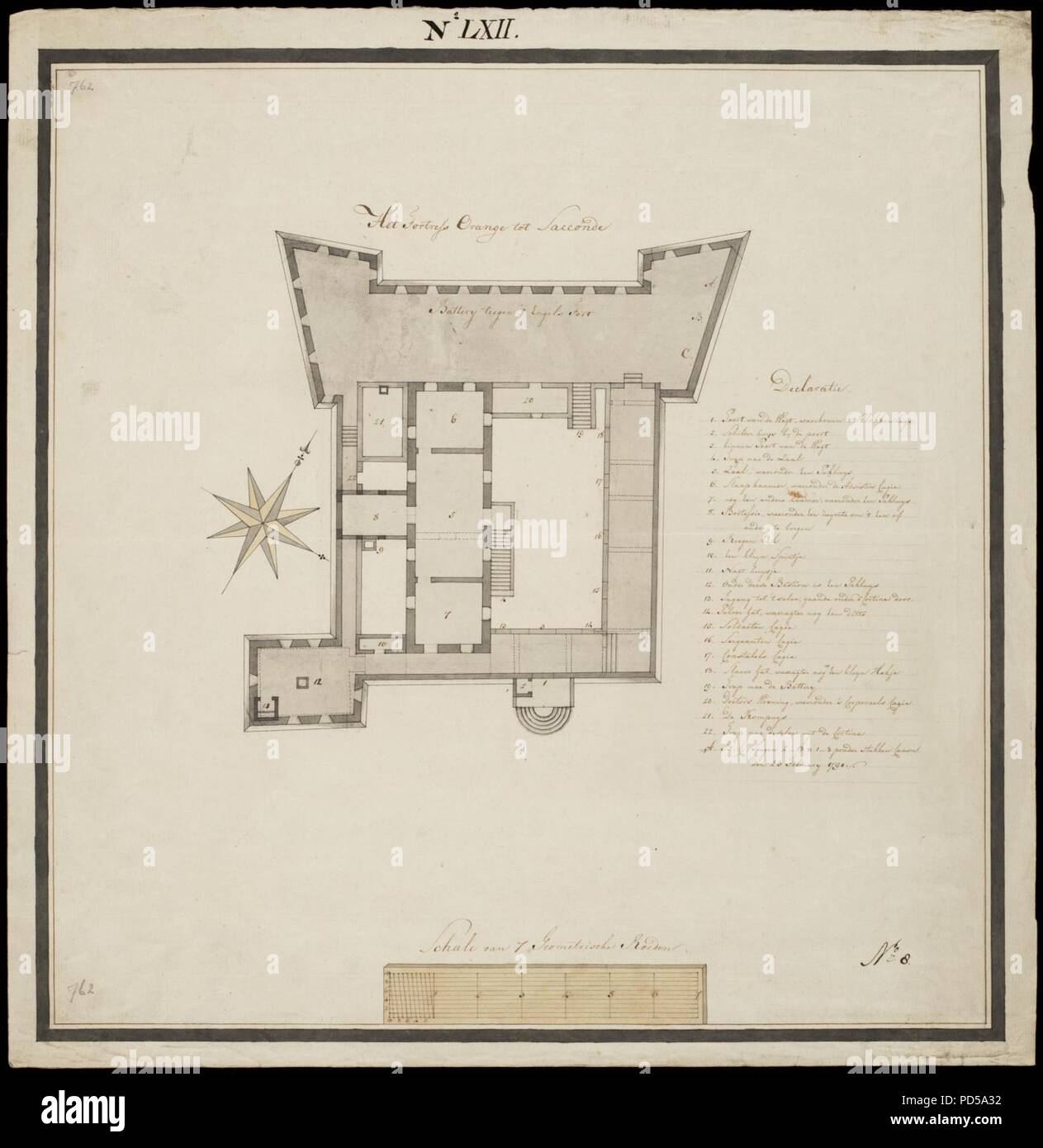 Floor plan of the Oranje fort at Sekondi Stock Photo - Alamy