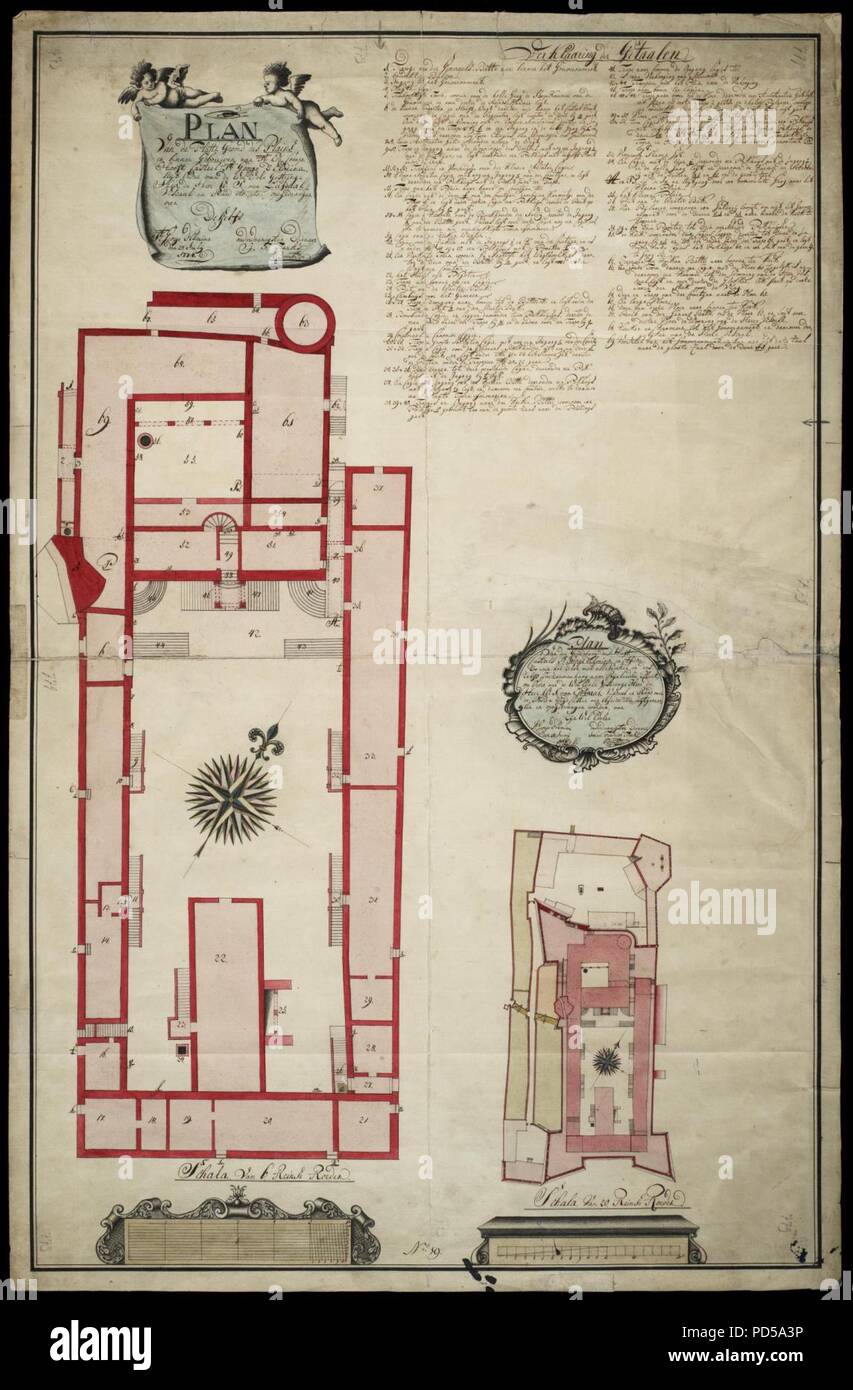 Two floor plans of Fort St. George at Elmina Stock Photo - Alamy