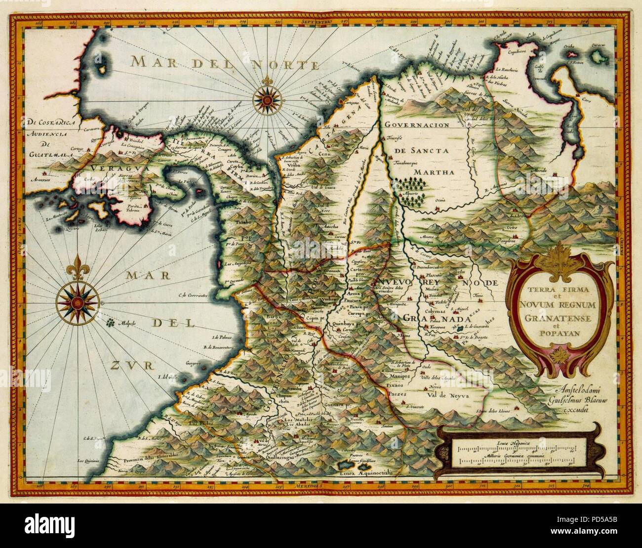 Map of the northwest coast of South America and the southern part of ...