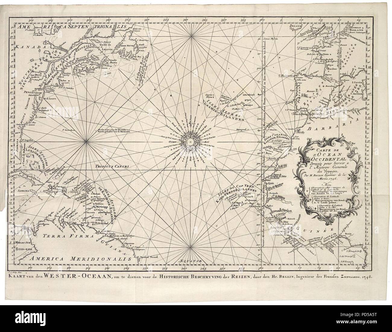 Map of the Atlantic Ocean Stock Photo - Alamy