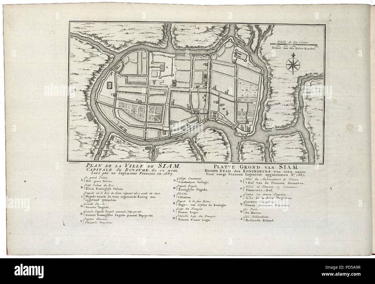 Map of the city of Siam Stock Photo - Alamy