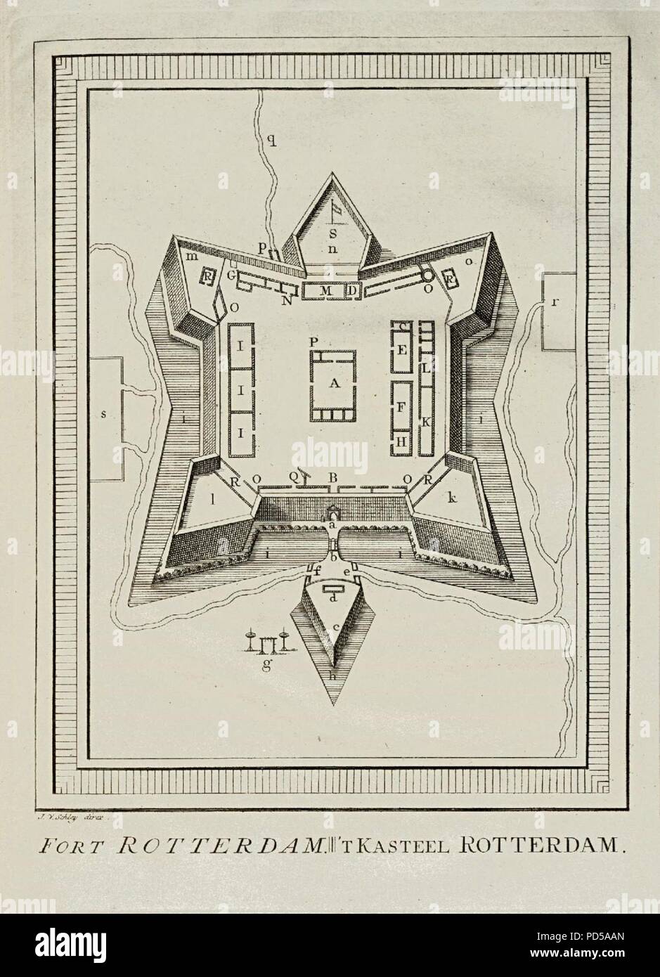 Floor plan of Fort Rotterdam at Makassar Stock Photo - Alamy