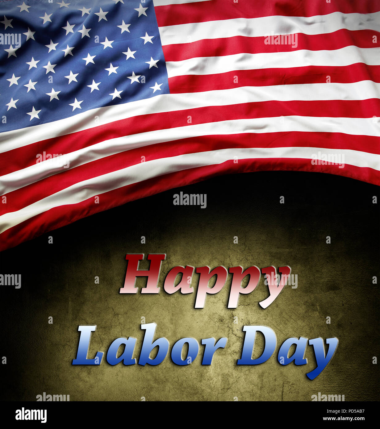 American flag. Happy Labor Day Stock Photo - Alamy