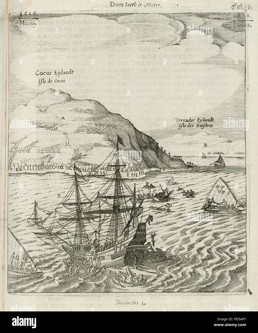 View of Cocos Island and Traitors' Island Stock Photo - Alamy