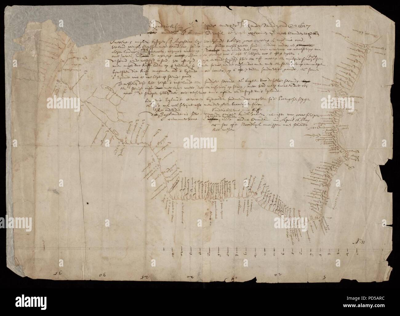 Map of the Brazilian coast Stock Photo - Alamy