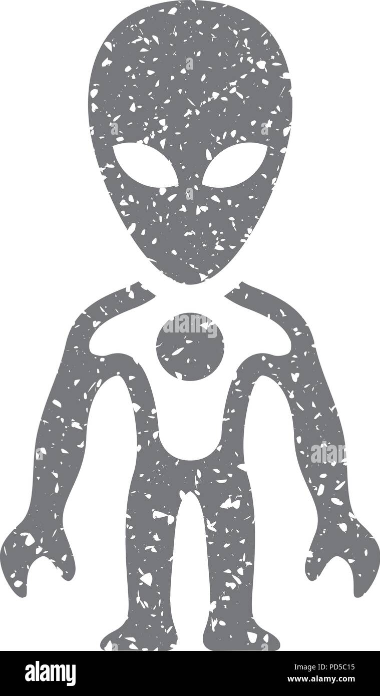 Grunge icon - Alien Stock Vector Image & Art - Alamy