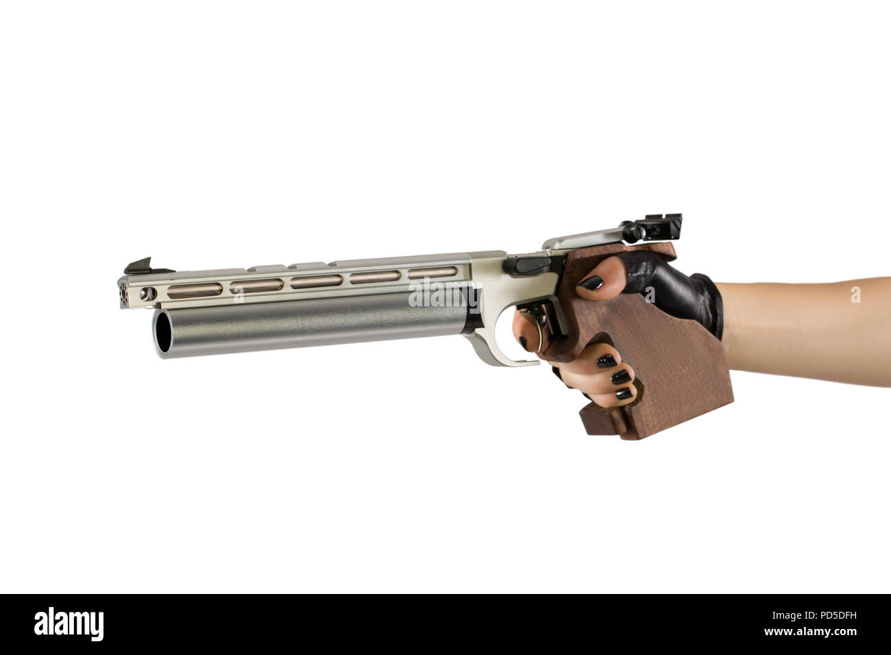 Hand holding revolver isolated hi-res stock photography and images - Alamy