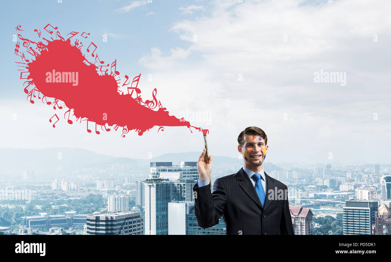 Business inspiration of young man Stock Photo - Alamy