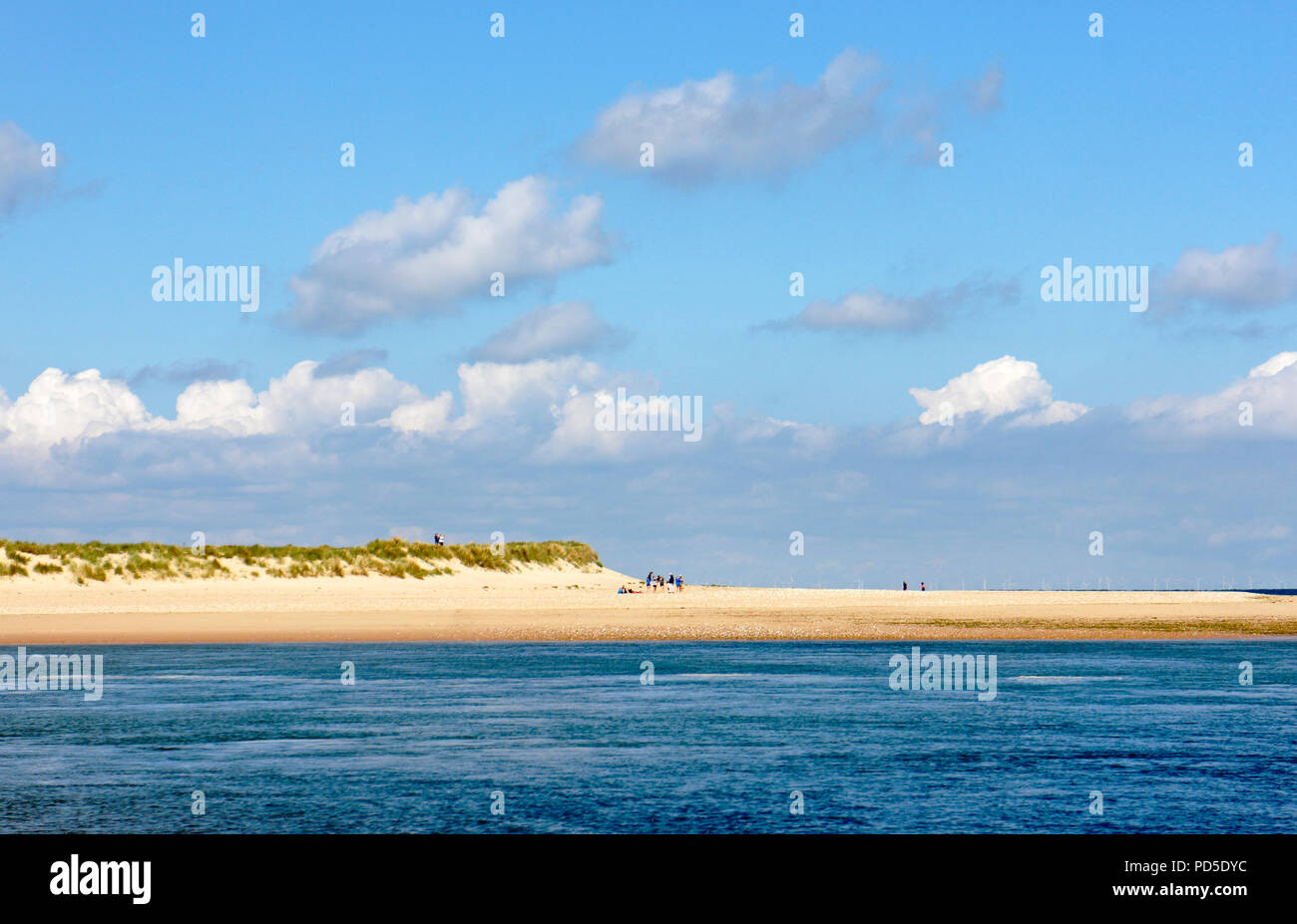 A view of the east end of Scolt Head Island from across Burnham Harbour ...