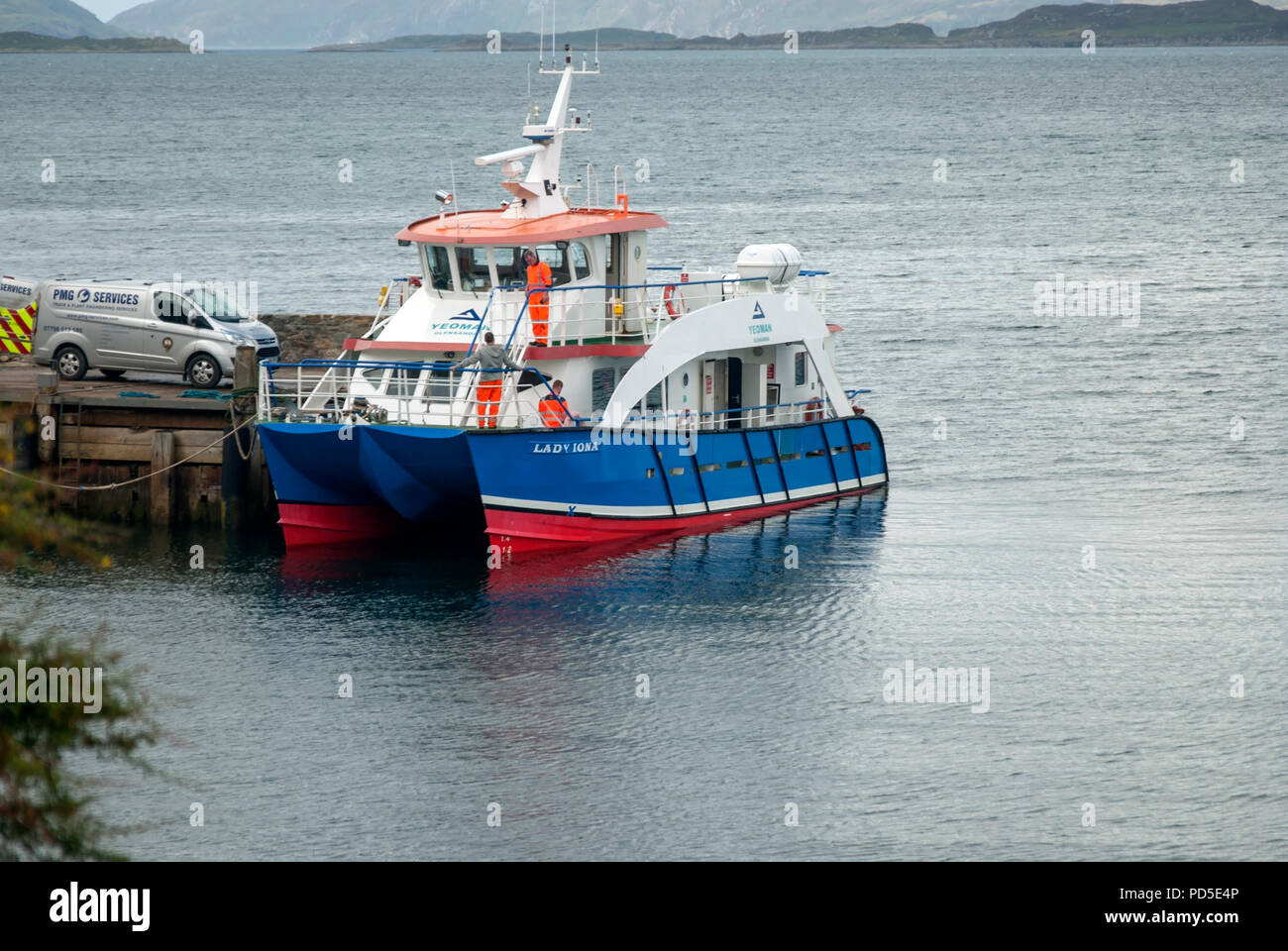 The Catamaran Lady Iona Berthed at Loch Crinan Argyll Scotland United ...