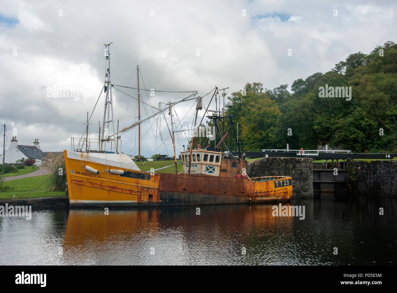 Decommissioned Trawler M.V. Majestic III Crinan Basin Crinan Argyll ...