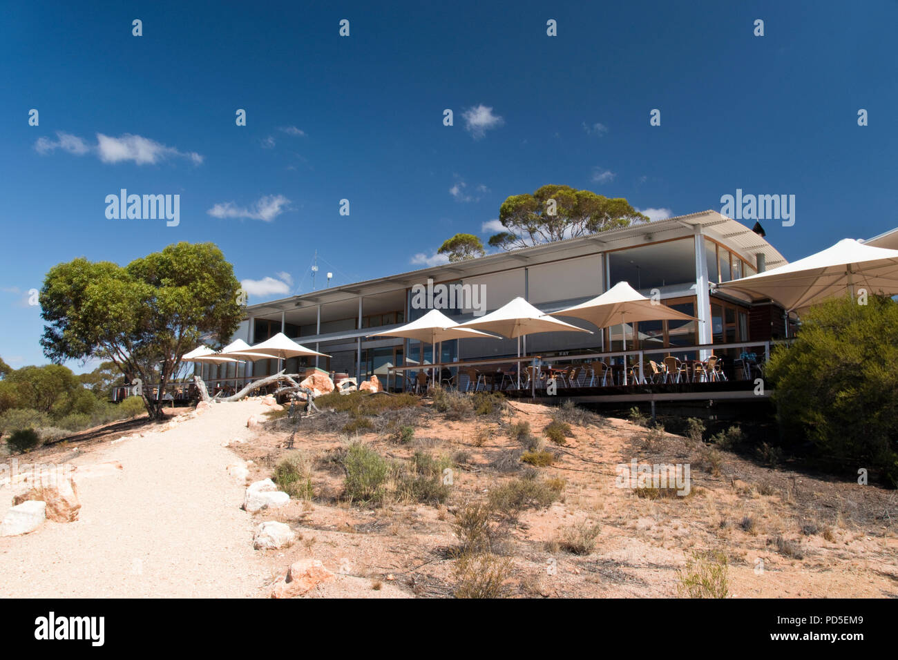 The Banrock Station Wine and Wetland Centre overlooks vineyards and ...