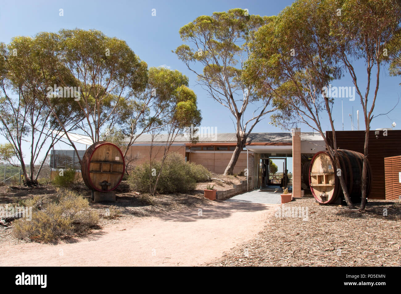 The Banrock Station Wine and Wetland Centre overlooks vineyards and ...