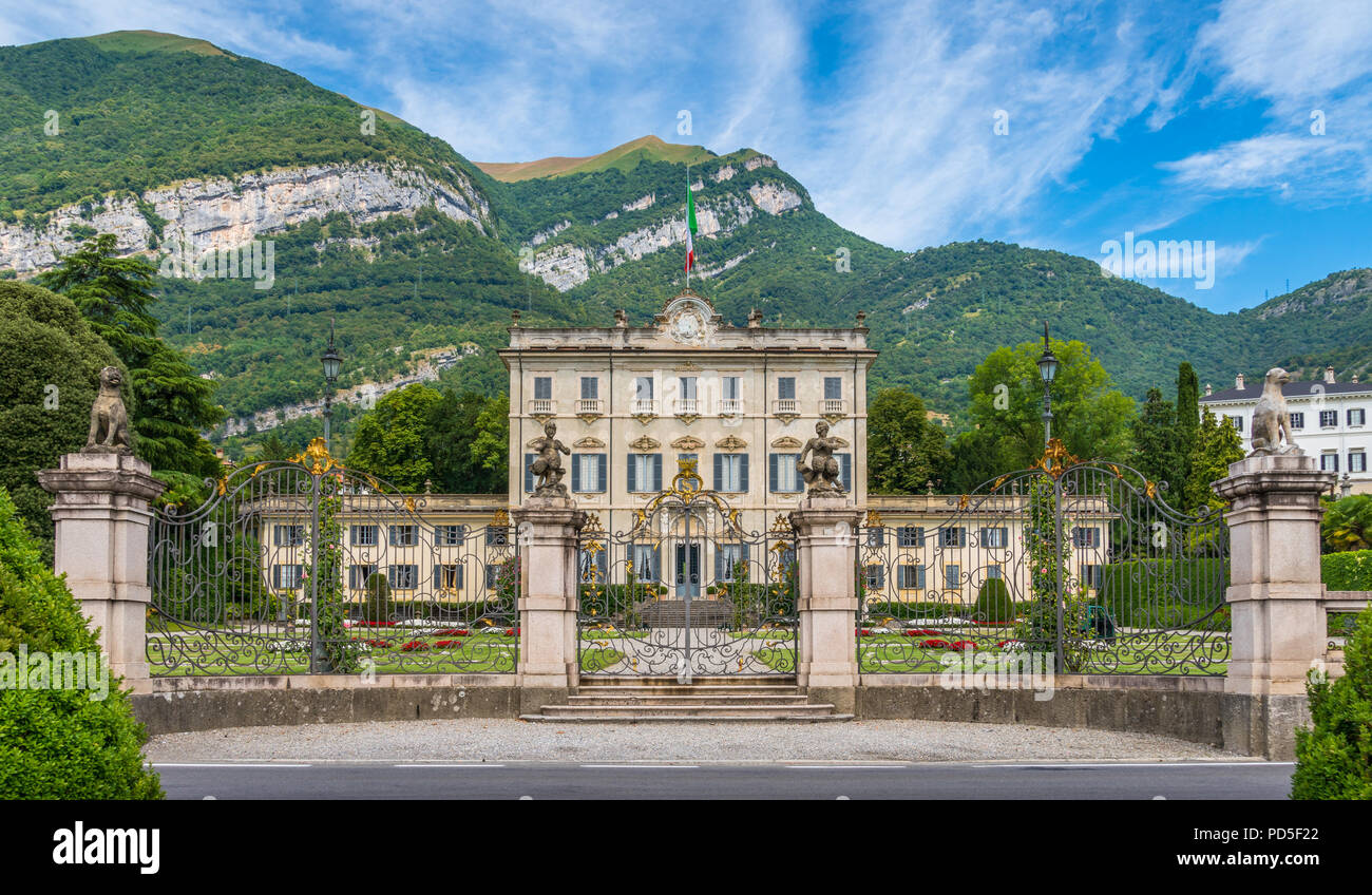 Villa Sola Cabiati in Tremezzo, on Lake Como. Lombary, Italy Stock ...