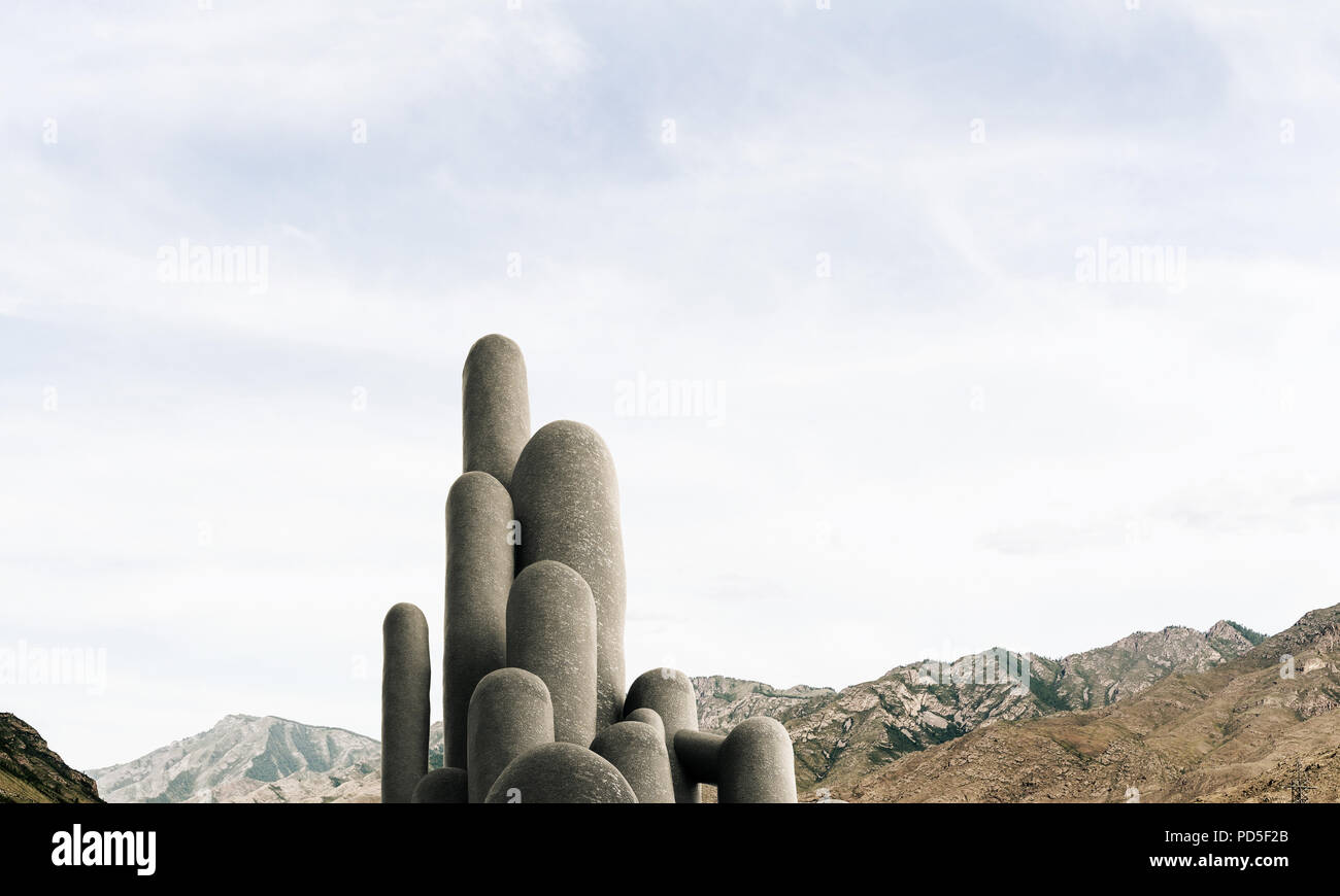 Multiple stone columns with breathtaking landscape Stock Photo - Alamy