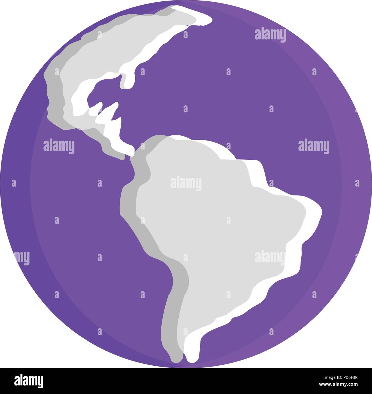 Violet planet Earth icon on a white background Stock Vector Image & Art ...