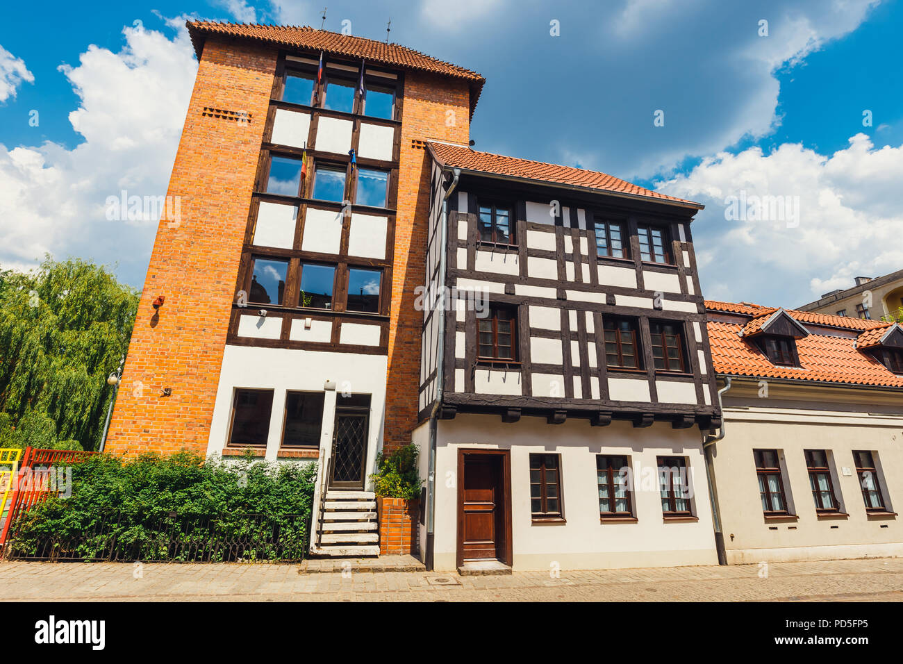 Traditional architecture in polish city, Torun, Poland Stock Photo - Alamy