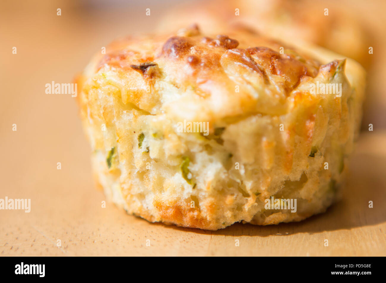 Courgette and cheese savoury muffins Stock Photo - Alamy